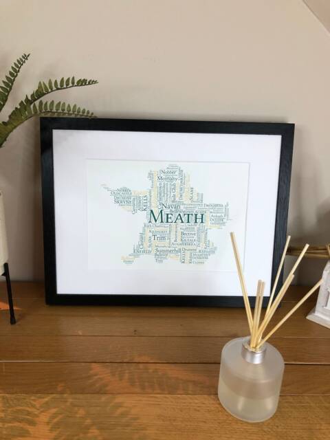 County Meath Towns Irish Themed Word Art Poster Print By Ireland With ...