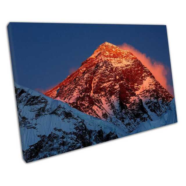 Sunset Over Mount Everest Himalayan Canvas Wall Art For Home & Office ...
