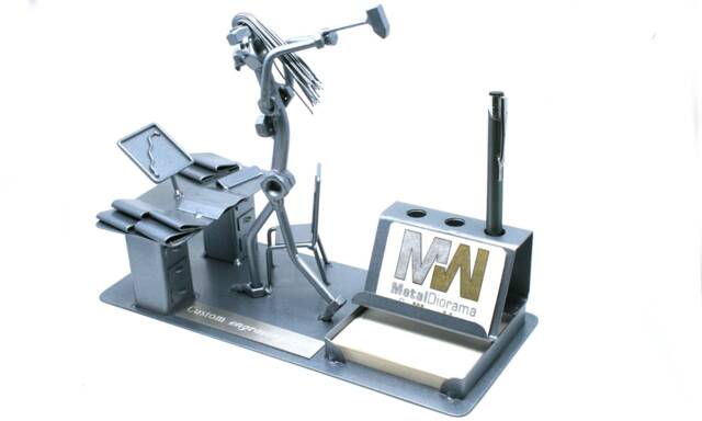 Angry Computer Hacker Recycled Metal Art Business Card Holder, Geek ...