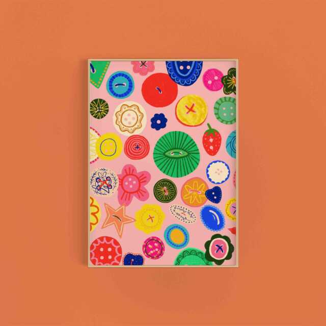 Collection Of Buttons Art Print by Etsy | ufurnish.com