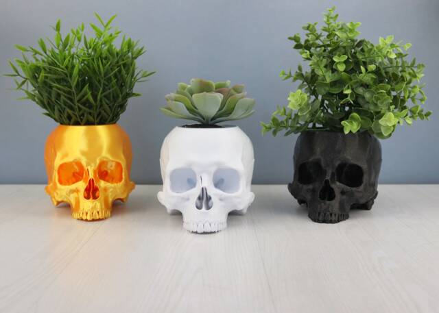 Skull Planter, Human Pots, Gothic Home Decor, Halloween Decoration ...
