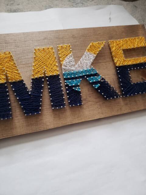 Mke String Art Sign/People's Flag/Milwaukee Home/ by Etsy | ufurnish.com
