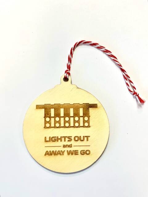 It's Lights Out & Away We Go Wooden Bauble, F-1 Themed, Box Box by Etsy ...