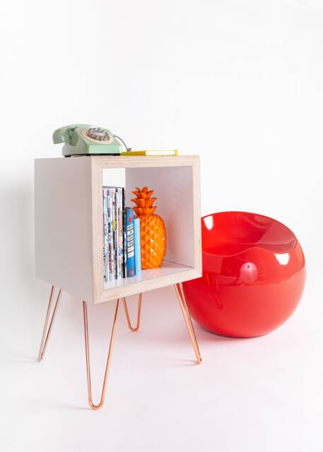 Stunning Bespoke Storage Cubes Record Vinyl Cabinet Bedside Table Side ...