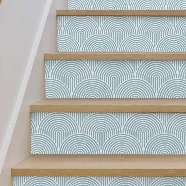 Aqua Marine Stair Riser Decals Boho Lines Peel & Stick Strips by Etsy ...