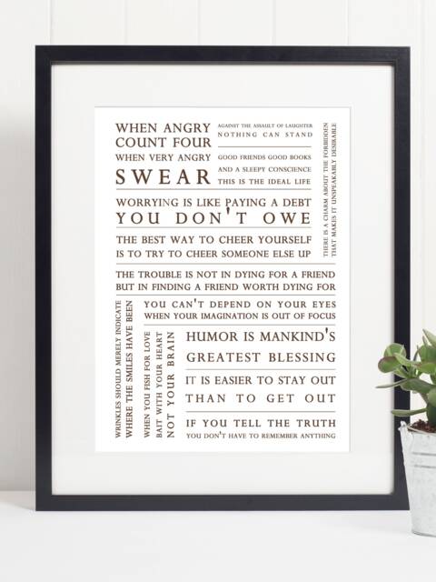 Mark Twain Quote, Multi Quote - Inspirational, Motivational Art Print, Poster Wall by Etsy ...