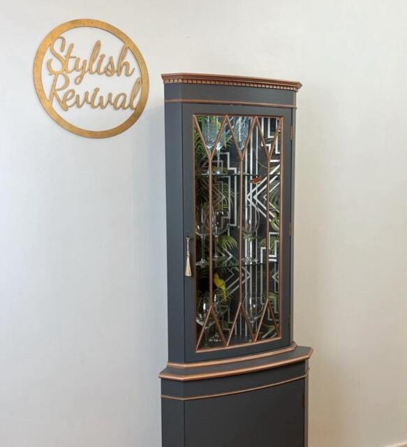 Spray Painted Grey Copper Drinks Corner Display Cabinet by Etsy ...