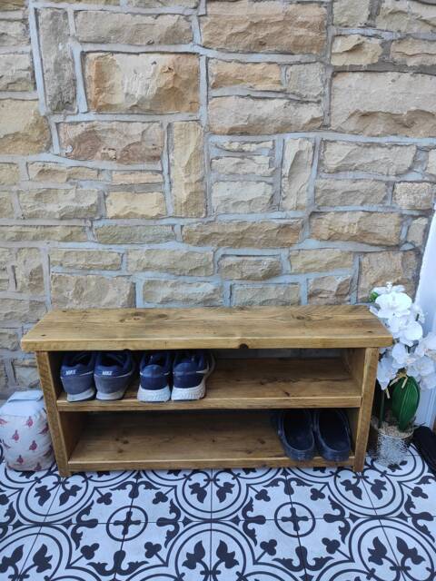 Handmade Rustic Bench Seat Shoe Rack by Etsy | ufurnish.com