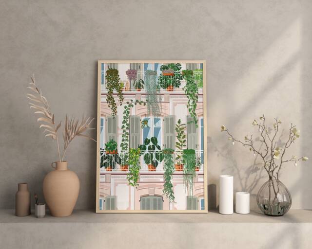 Plant Wall - A3/A4 Plant Poster Poster, Illustration, Botanical ...