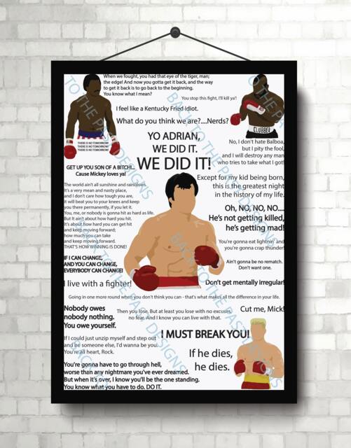 Movie Quote Print - Rocky by Etsy | ufurnish.com