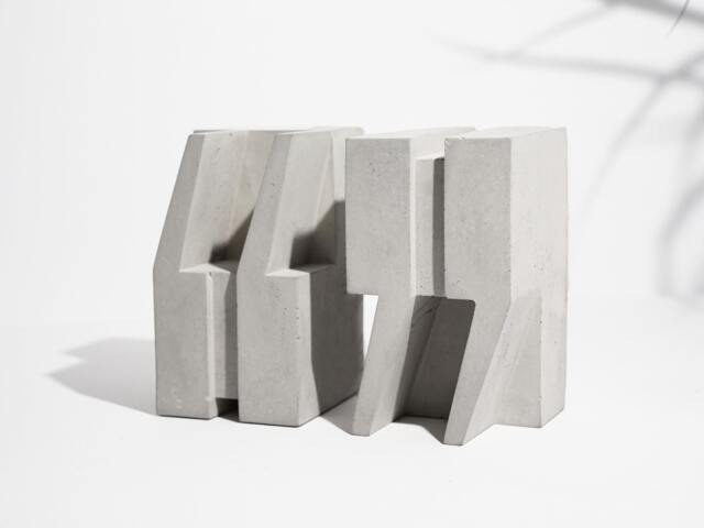 Concrete Bookends Apostrophe Symbol - Modern Unique Book Ends Office ...