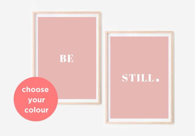 Be Still, Mindfulness Custom Art Print, Personalised Home Decor, Choose ...