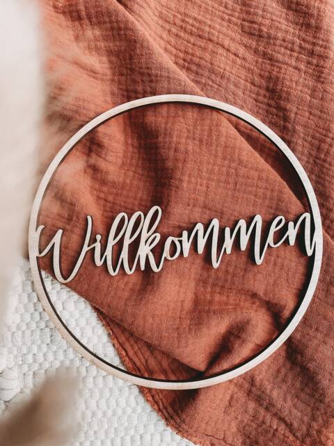 Wooden Ring 30 cm Welcome by Etsy | ufurnish.com