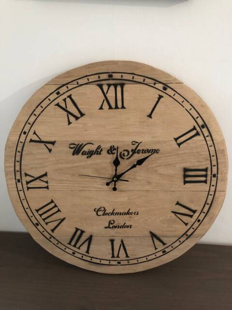 22 Inch Oak Whiskey Barrel Lid Clock by Etsy | ufurnish.com