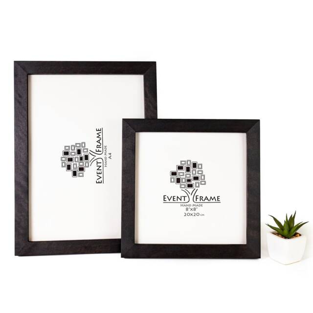 Handmade Black Birch Wood Picture Frame Gallery Wall Art, Custom Sizes ...
