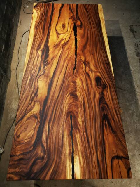 Monkey Pod Dining Table - Wood Dining Table, Live Edge Living Room ...