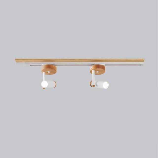Wide Wood Base Track Lighting With Industrial Ceiling Light by Etsy ...