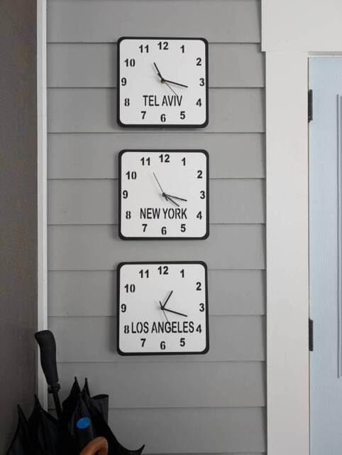 Custom Square Time Zone Clocks, Bespoke Colors, Shapes & Names by Etsy ...