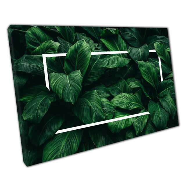 Deep Green Tropical Leaves Canvas Wall Art For Home Office D??cor by ...