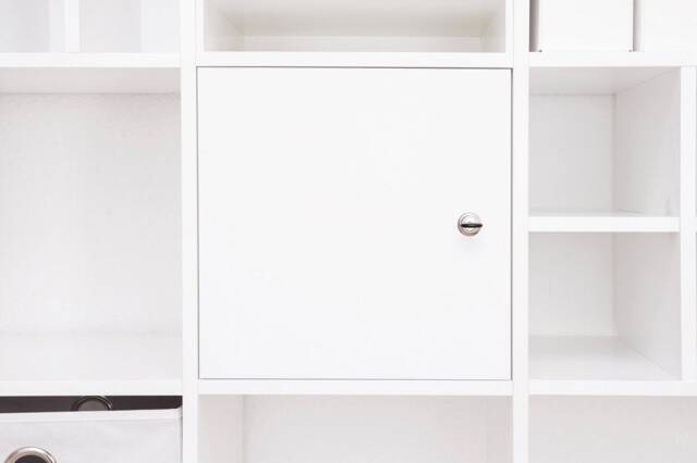 Lockable Kallax Door/Insert With Back Panel in White Different Locking ...