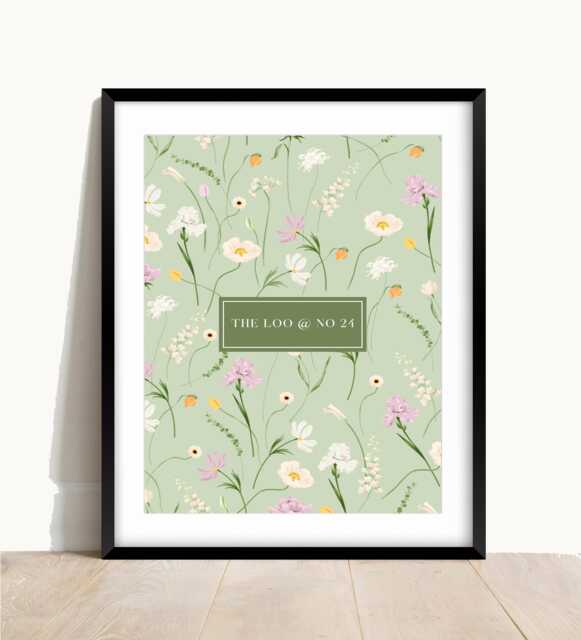 The Loo Print, Personalised Poster, Bathroom Wall Art, Birds ...