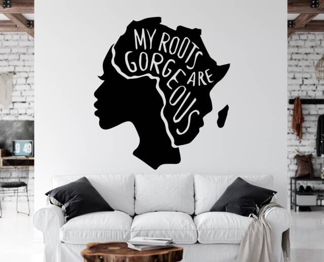Map African Wall Decal Africa Sticker Continent Arica Art Vinyl Letter ...