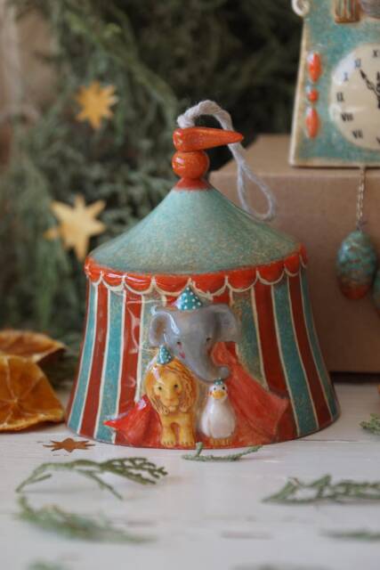 Unique Christmas Tree Toy, Collectible Miniature. Circus Of Animals ...