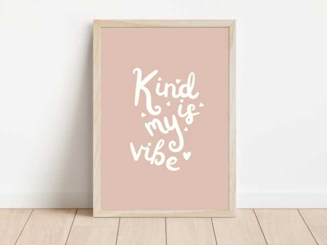 Pink Kind Is My Vibe, Perfect For Kids, Teen & Tween Rooms - Print Only ...