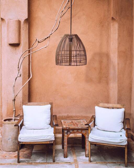 Rattan Lamp - Wicker Chandelier Woven Shade Ceiling Light Rustic Shade ...