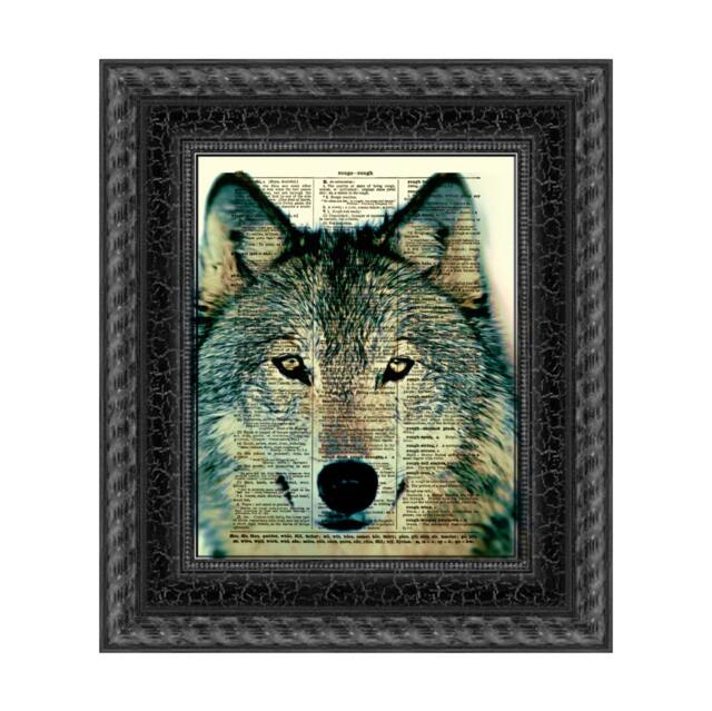 Wolf Print On An 1897 Antique Dictionary Page Animal Lover Gift by Etsy ...