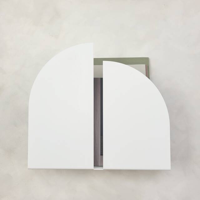 White Metal Wall Magazine Rack Bauhaus Style, Home Office Storage by ...