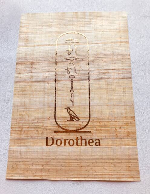 Your Name in Hieroglyphics, Genuine Egyptian Papyrus/Gold, Without ...