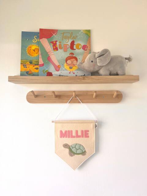 Turtle Fabric Banner - Personalised Nursery Wall Decor Kids Room Flag ...