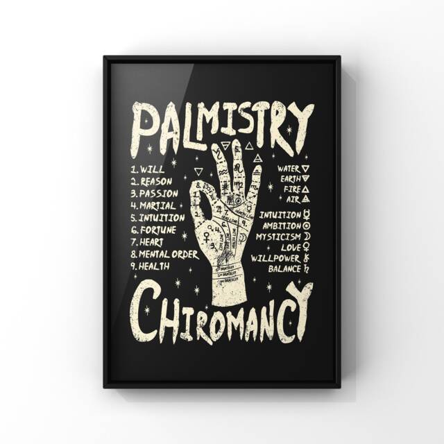 Palmistry Print Chiromancy Art, Gothic Decor by Etsy | ufurnish.com