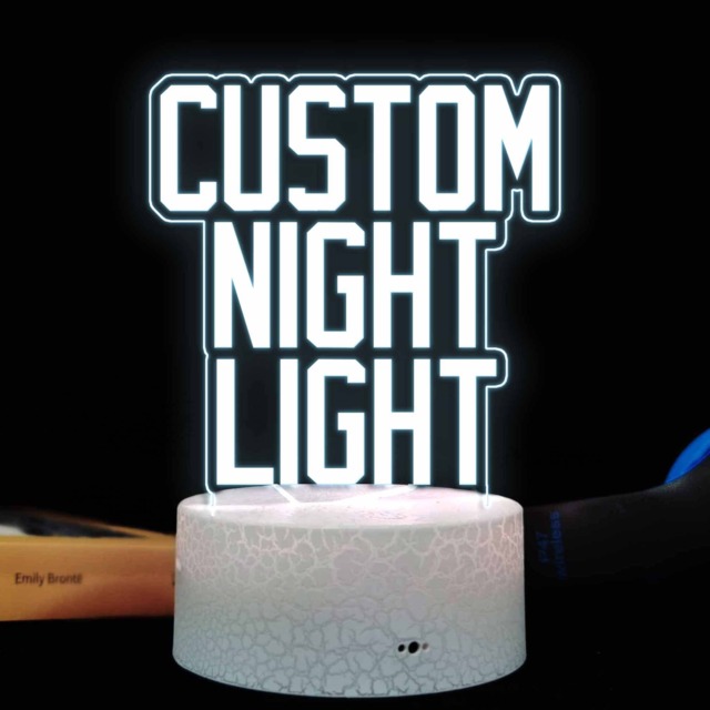 Personalized Night Light With Name, Text, Logo- Nursery Decor - Custom ...