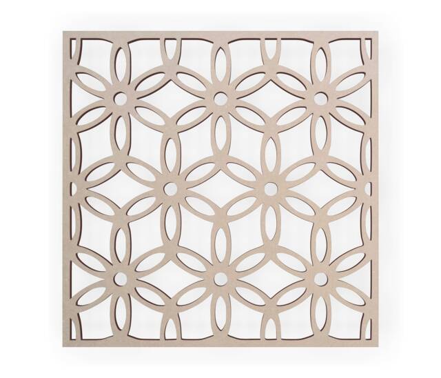 Wood Flower Lattice - Mandala Wall Art For Home Decor, Panels, Overlays ...