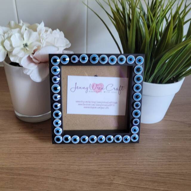 Turkish Evil Eye Square Photo Frame 4 X Inches by Etsy | ufurnish.com