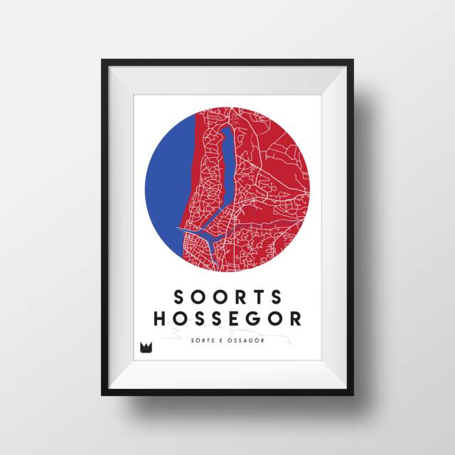 Poster/Poster Of The City Soorts-Hossegor, Map Hossegor, City Map A3 Or ...