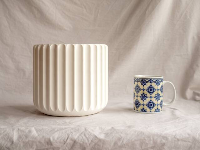 Fluted Pots - 3D Printed White by Etsy | ufurnish.com