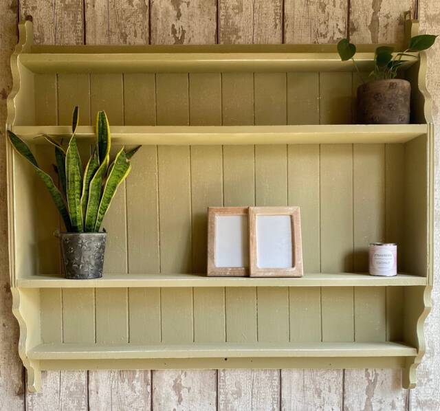 Sold Wall Hung Shelving Unit, Hand Painted, Storage, Bookcase, Wall ...