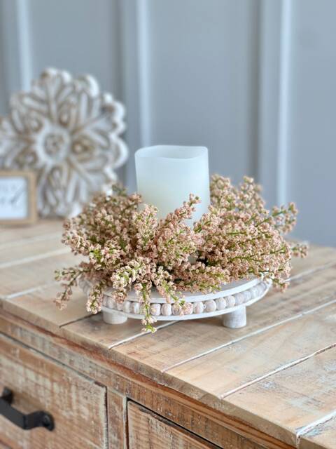 Farmhouse/Cottage Country/Boho Farmhouse Astilbe Candle Ring, Everyday ...