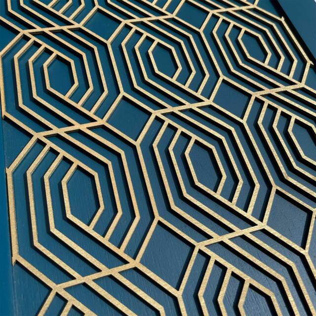 Geometric Wooden Inlay Panel Self Adhesive Wall Art by Etsy | ufurnish.com