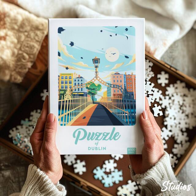 Dublin Puzzle - 500 Pieces, Jigsaw Puzzle, Ireland Puzzle, Piece Jigsaw ...