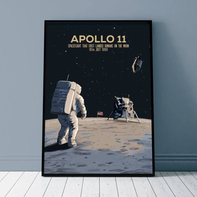 Moon Poster Apollo 11 - Space Wall Decoration by Etsy | ufurnish.com