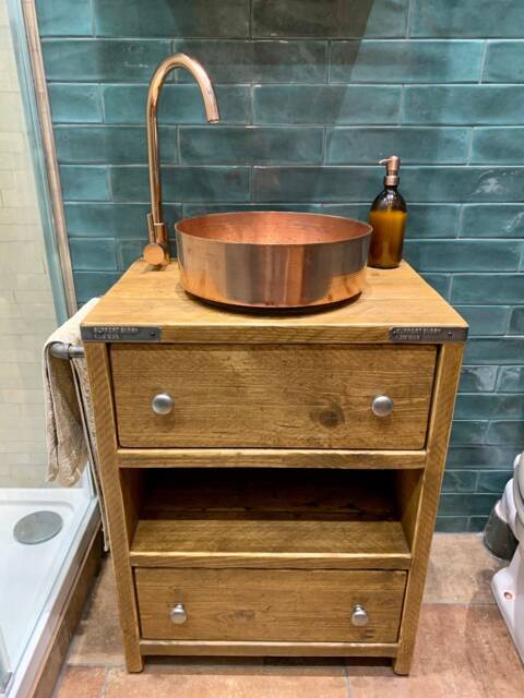 Wallington Reclaimed Wood Rustic Bathroom Vanity Unit by Etsy ...