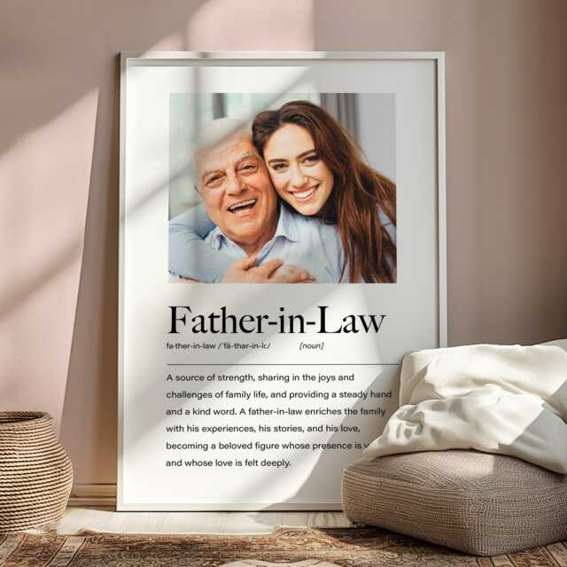 Personalised Father-In-Law Definition Print, Christmas Gift, Gift For ...