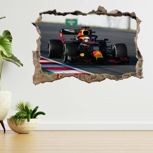 Formula 1 One Racing Car 3D Smashed View Wall Sticker Poster Decal A522 ...