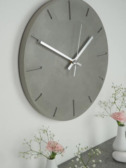 Modern Concrete Wall Clock Minimalist Industrial Chic, 30cm by Etsy ...
