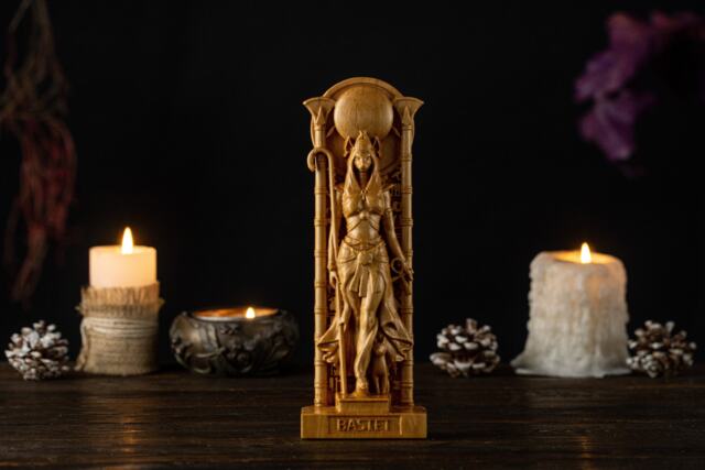 Bastet Egyptian Goddess, Statue, Ancient Egypt Gods, Paganism, Pagan ...