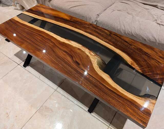 River Resin Dining Table Walnut Slab Epoxy Table - 150x60cm by Etsy ...